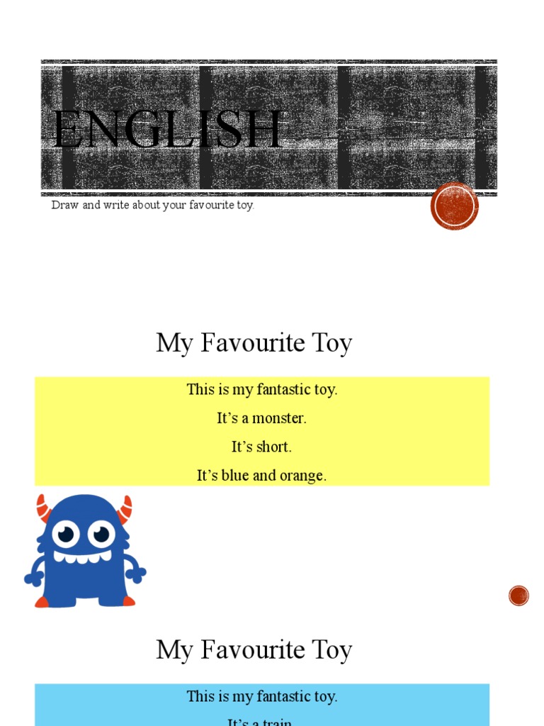 Draw and Write About Your Favourite Toy | PDF