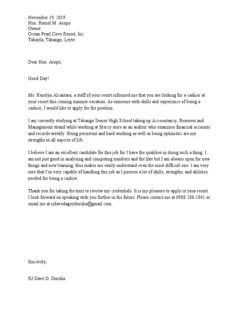 Resume and Application Letter | PDF | Cognition | Learning