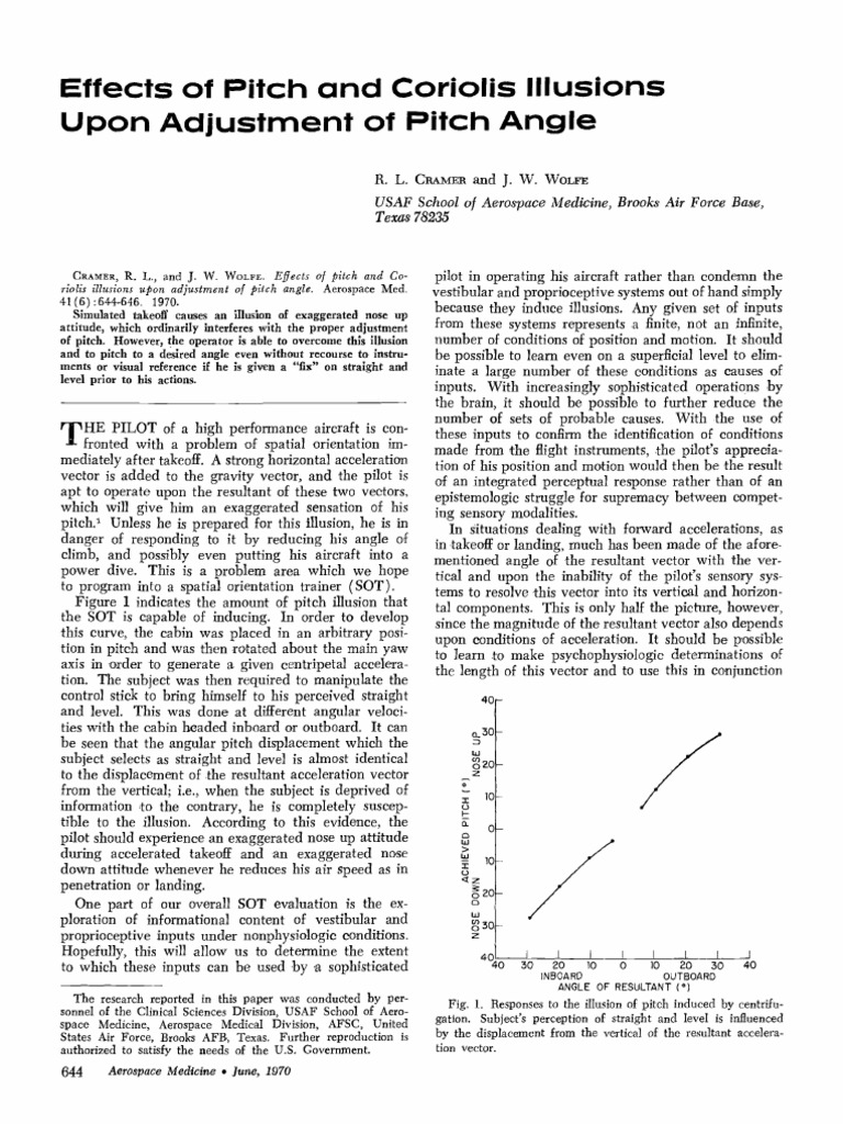 Effects of Pitch and Coriolis Illusions | PDF | Rotation | Rotation ...