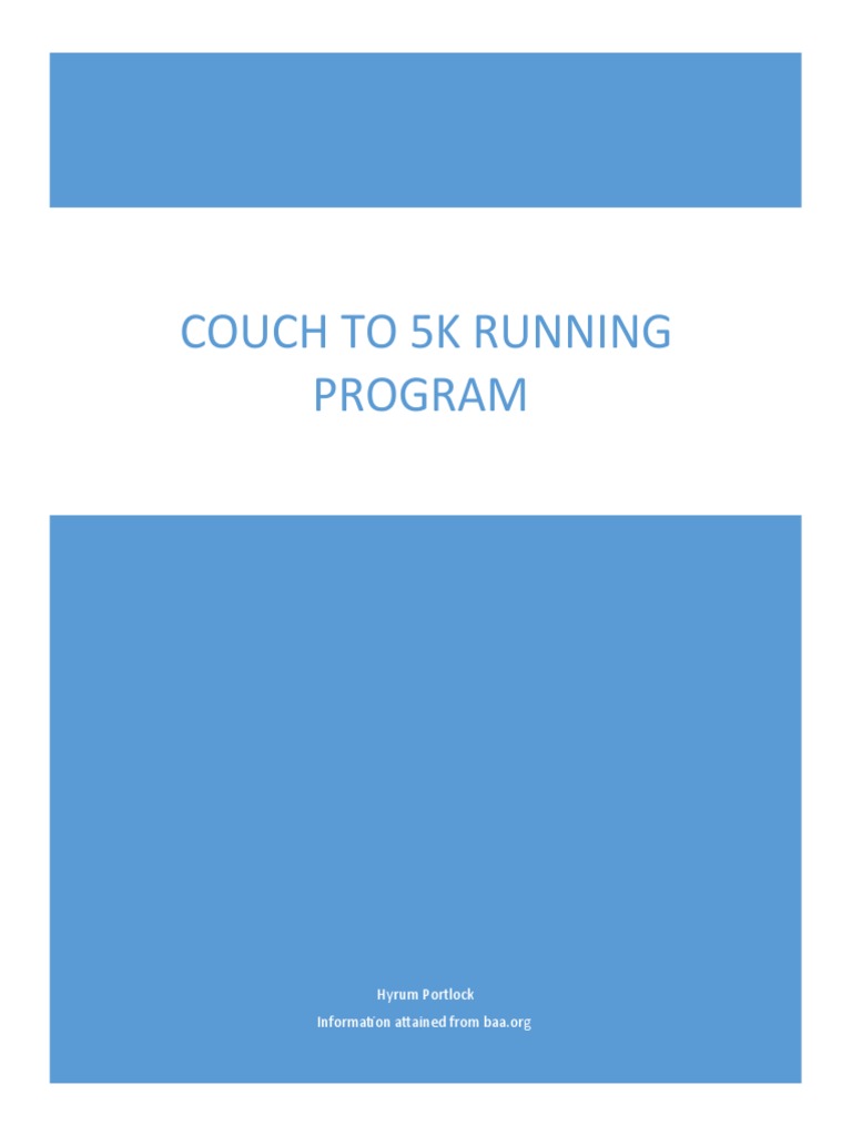Free 8 Week Couch To 5k | PDF | Sports