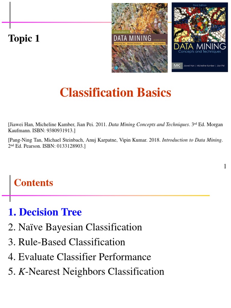 COMP 6930 Topic01 Classification Basics | PDF | Statistical ...