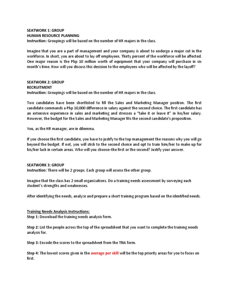 Seatworks Prelim | PDF