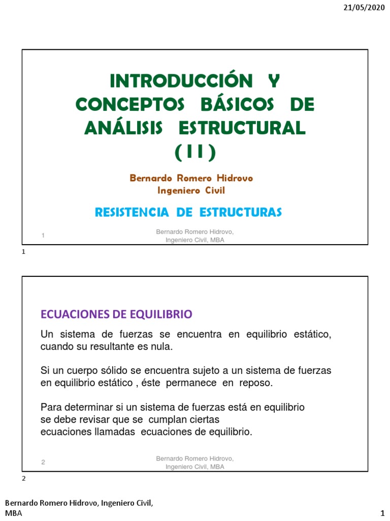2020-05-14 Conceptos Básicos de Análisis Estructural-2 | PDF | Braguero ...
