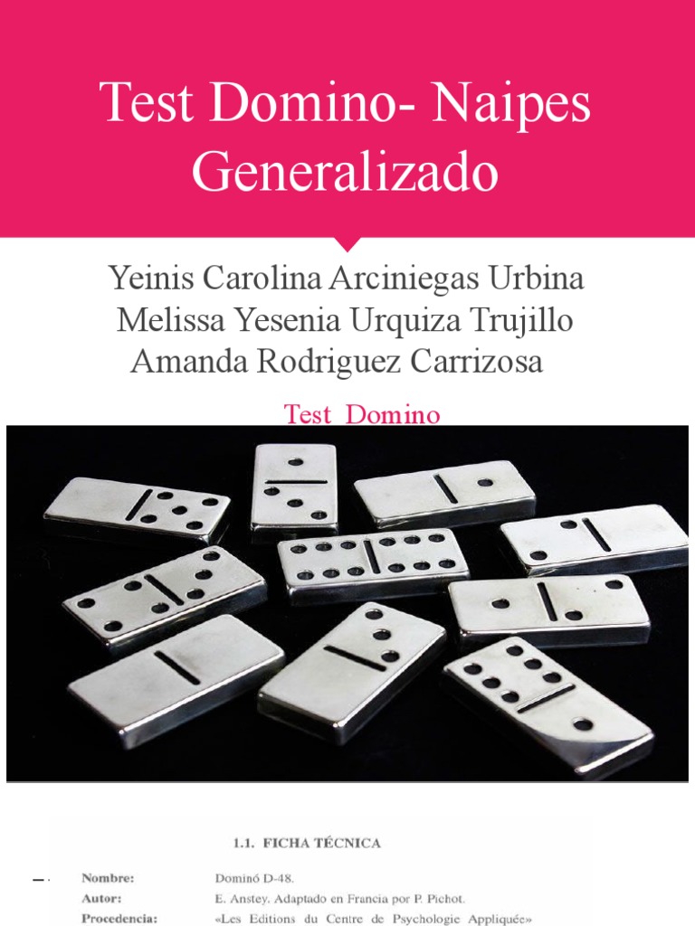 Test Domino - Naipes Generalizado. | PDF | Inteligencia | Ciencia cognitiva