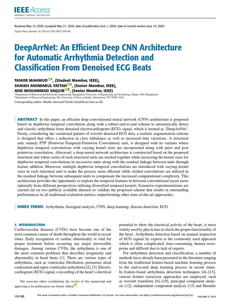DeepArrNet: An Efficient Deep CNN Architecture For Automatic Arrhythmia ...