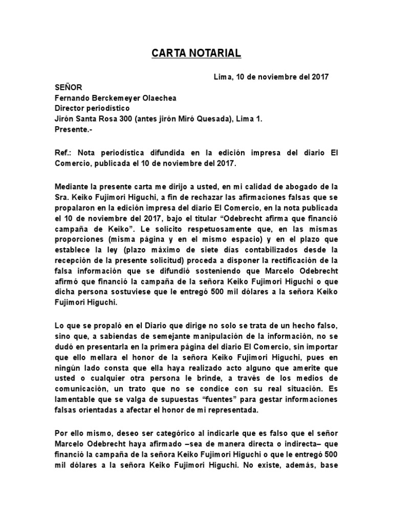 Carta Notarial | PDF | Gobierno | Justicia