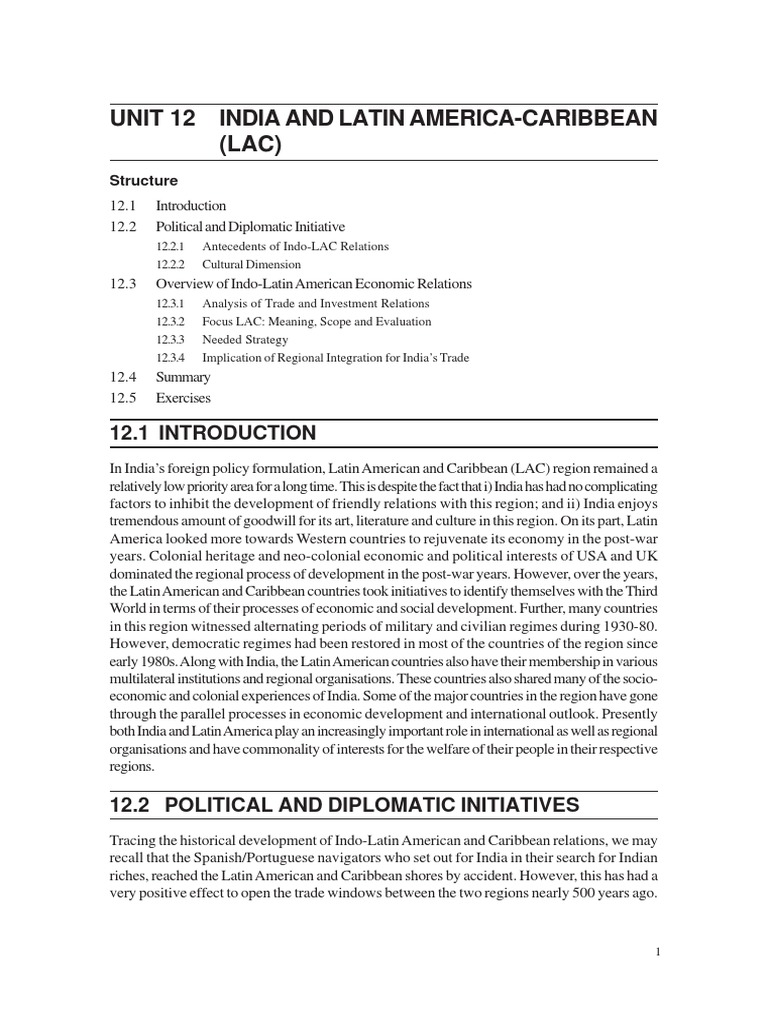 12-India, Latin America and Caribbean | PDF | Latin America | Andean ...