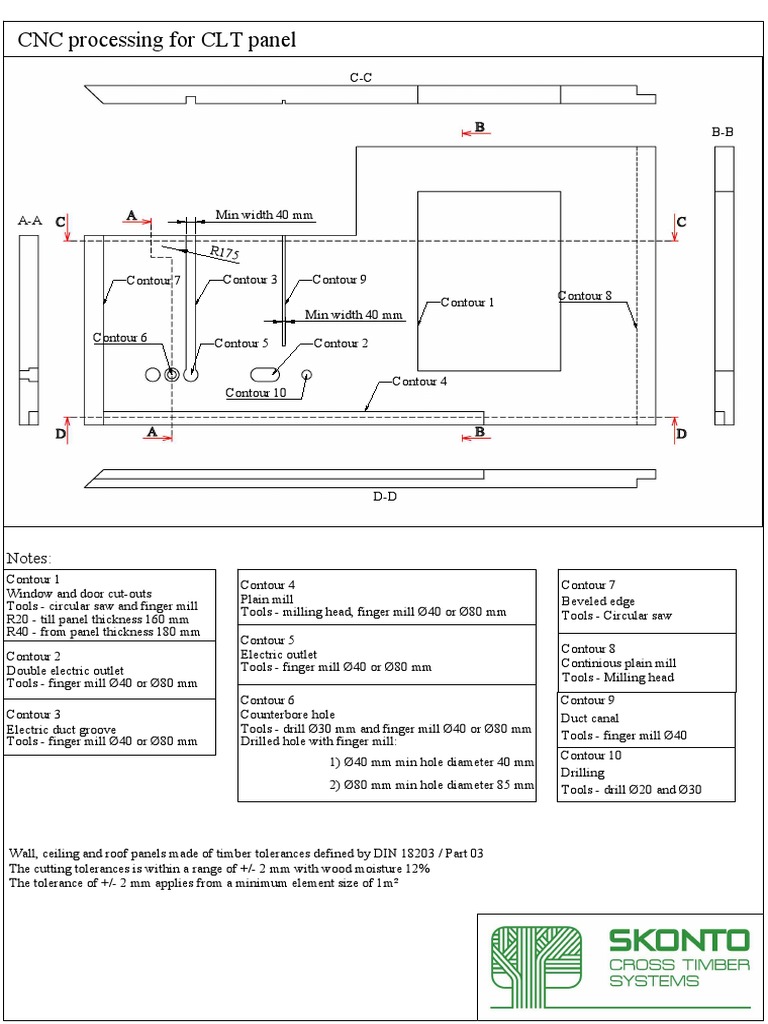 CNC Processing For CLT Panel: Notes | PDF | Tools | Economic Sectors