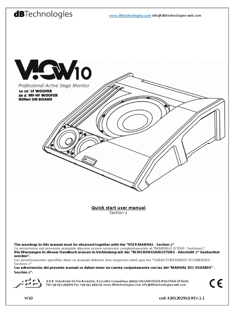 Vio-W10 DB | PDF | Amplifier | Electromagnetism