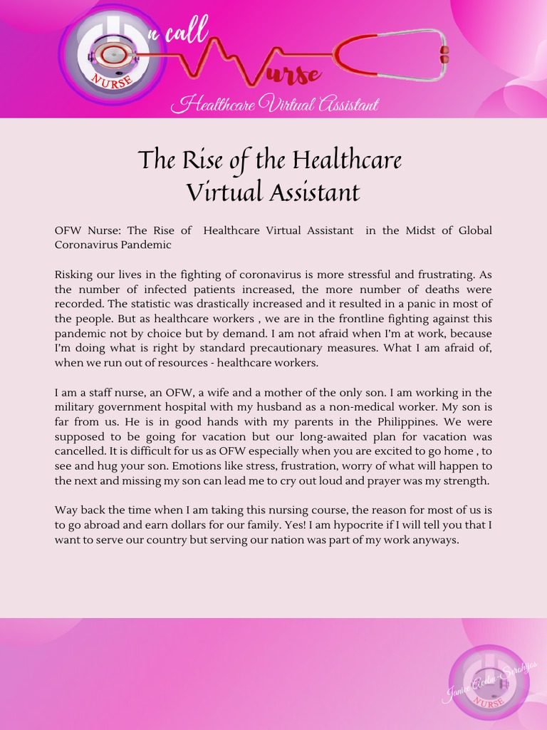 Transitioning to Healthcare Virtual Assistant | PDF | Patient | Health ...