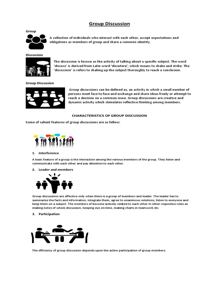 Group Discussion PDF | PDF | Psychological Concepts | Behavioural Sciences