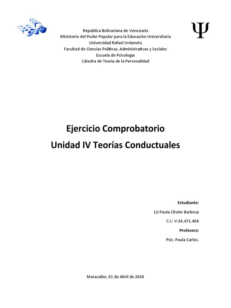 Ejercicio TEORÍA DE LA PERSONALIDAD | PDF | Psicoanálisis | Sigmund Freud