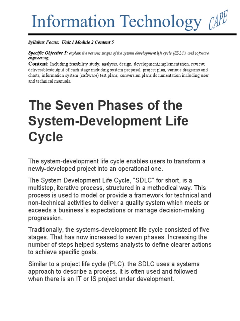 Cape Notes Unit1 Module 2 Content 5 | PDF | Software Testing ...