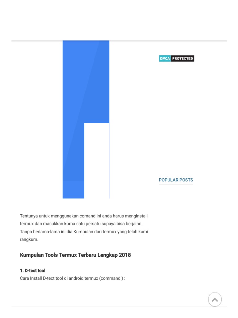 Kumpulan Tools Termux Lengkap 2019 - 3xploi7 BuG | PDF | Komputer | Teknologi & Rekayasa