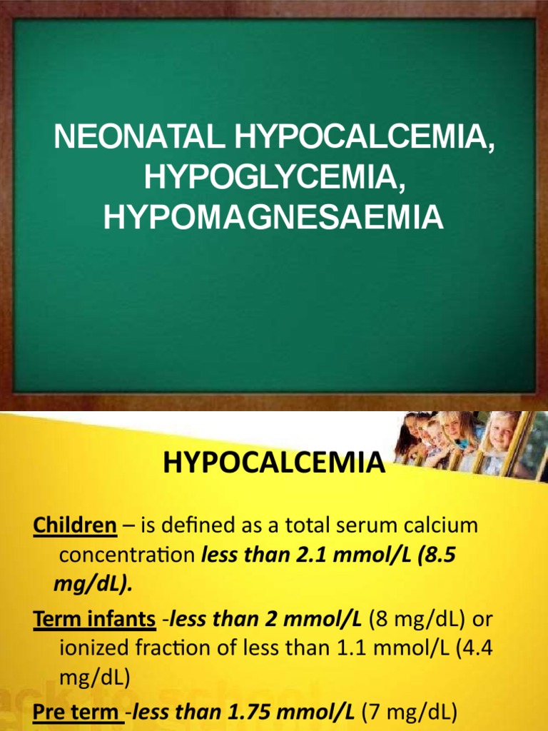 12 Neonatal Hypocalcemia, Glycemia and Magnesemia | PDF | Hypoglycemia ...