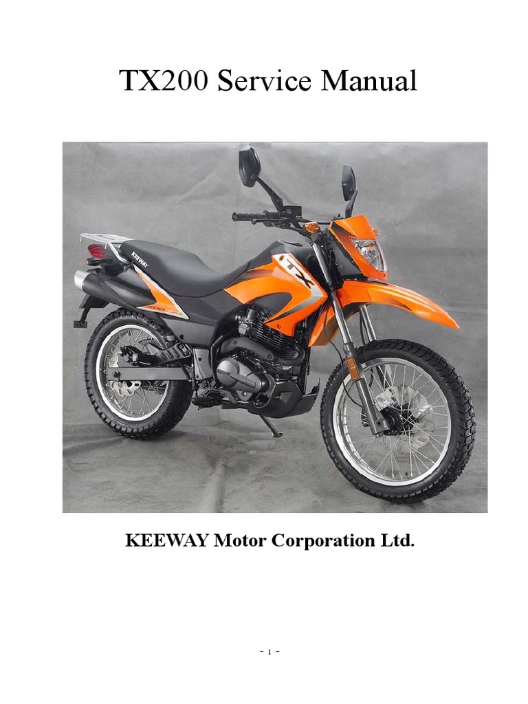Keeway TX200 Service Manual | PDF | Carburetor | Ignition System