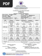 Sample Class Program Sy 2024-2025 | PDF | Philippines