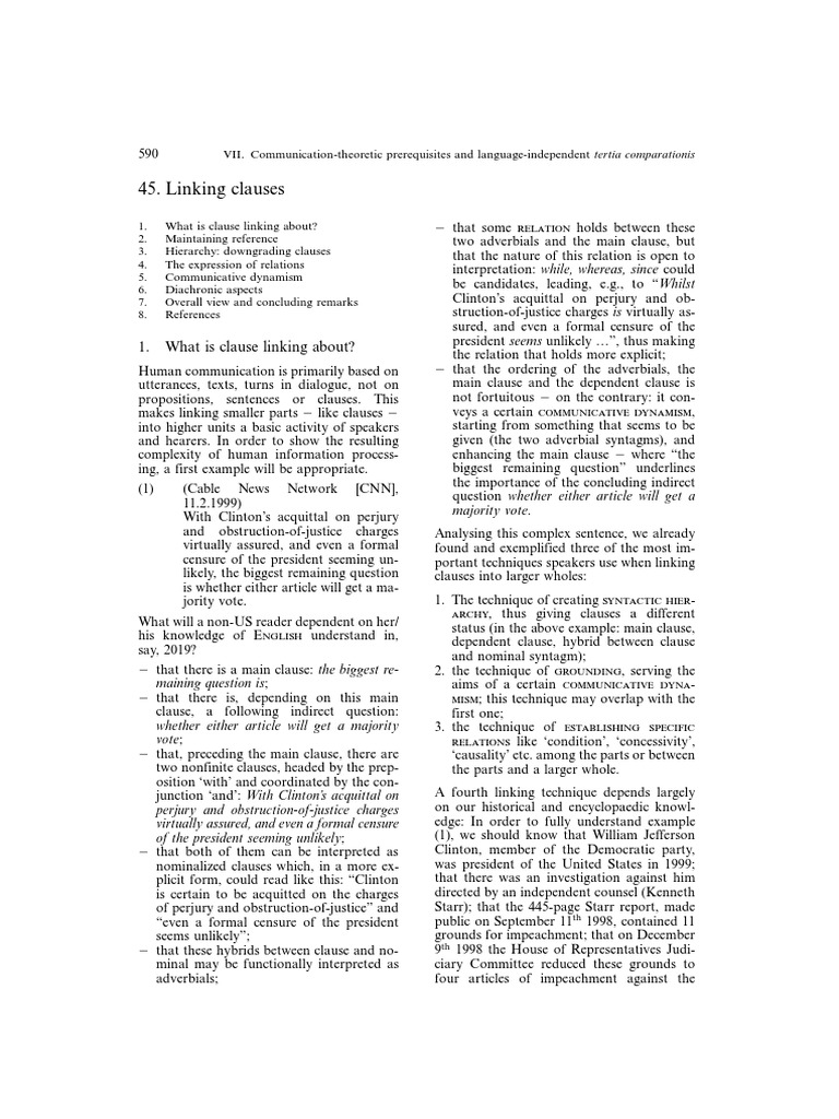 Linking Clauses - Wolfgang Raible | PDF | Grammar | Language Mechanics