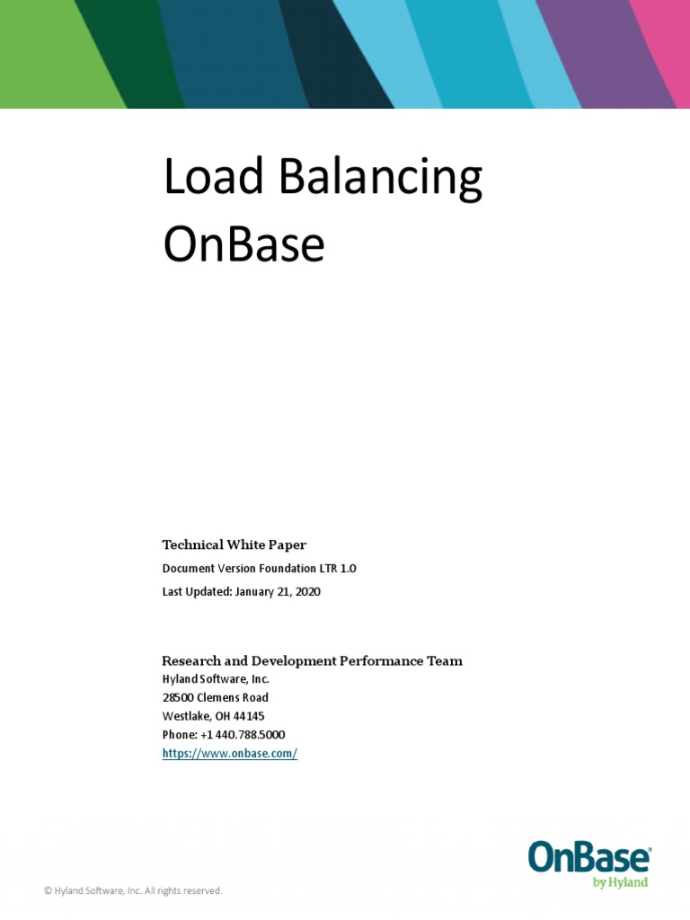 Load Balancing OnBase | PDF | Load Balancing (Computing) | Http Cookie