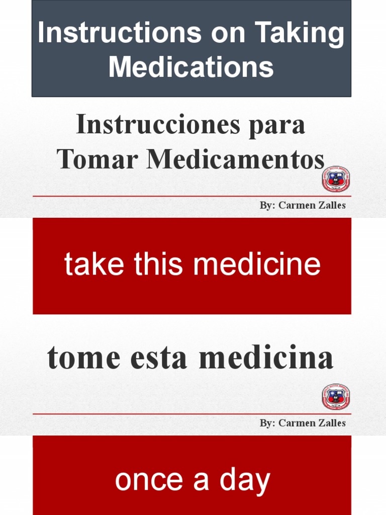 Instructions on Taking Medications