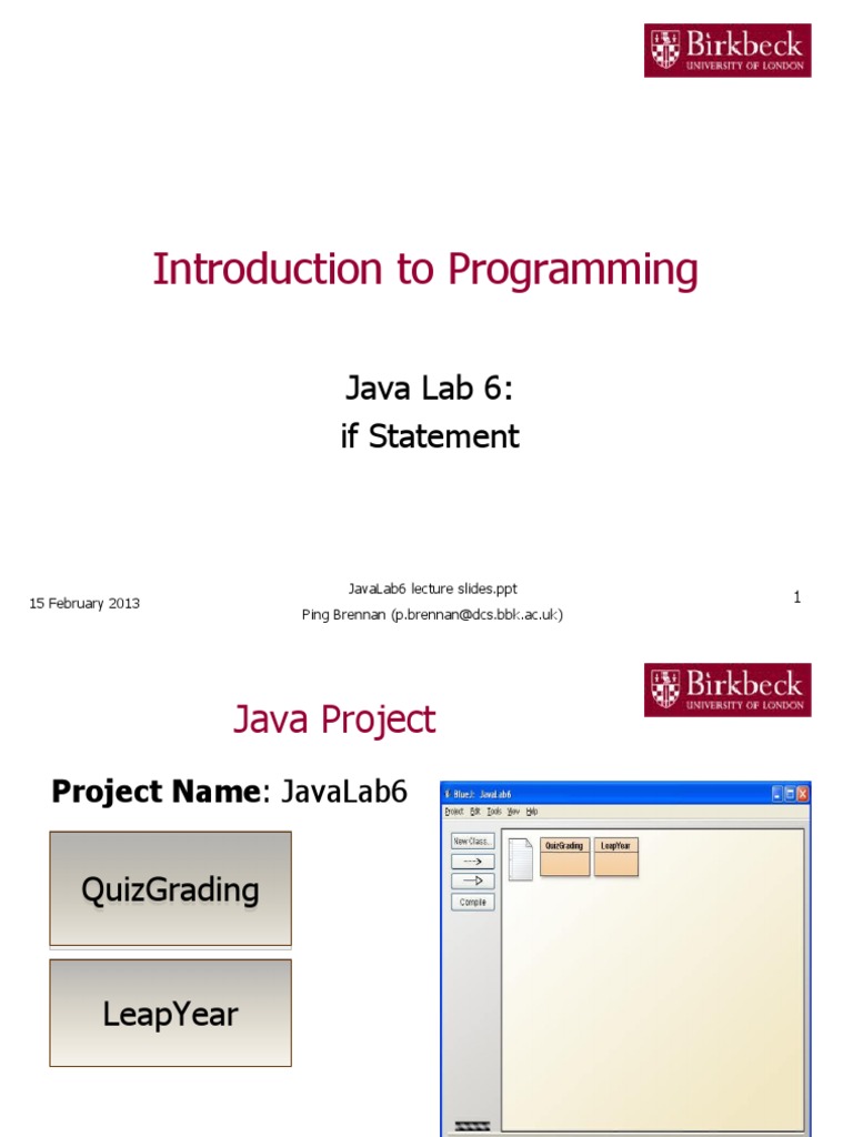Introduction To Programming Java Lab 6 If Statement Download Free Pdf Boolean Data Type