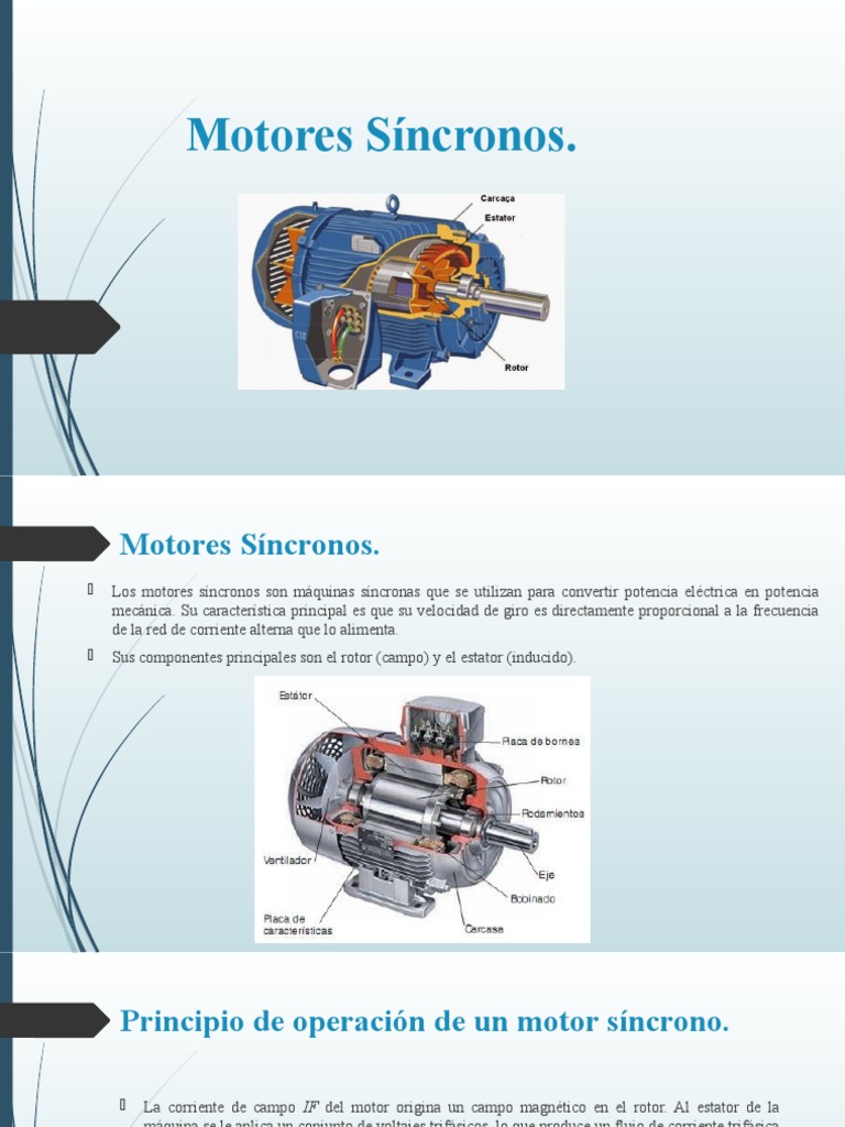 Motores Síncronos | PDF | Motor eléctrico | Esfuerzo de torsión