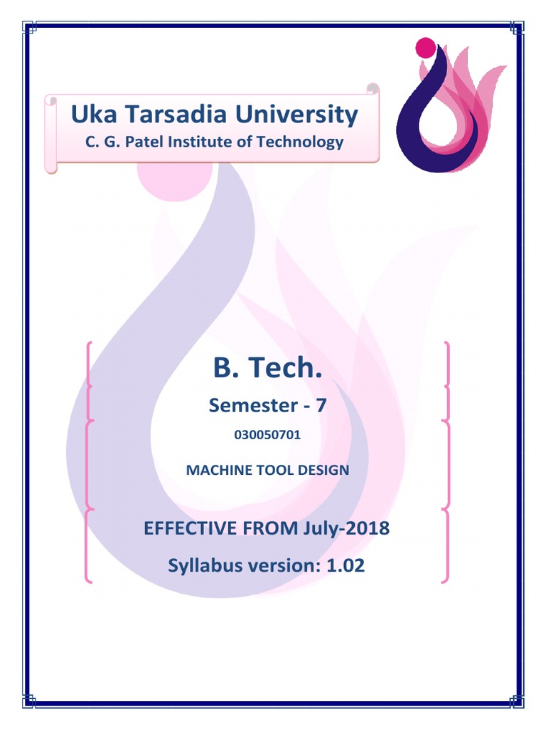 Machine Tool Design PDF | PDF | Gear | Machines