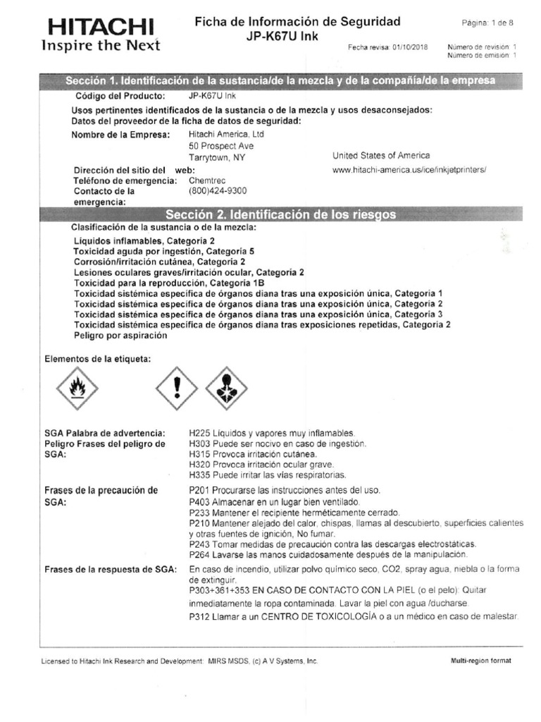 Tinta Hitachi PDF | PDF