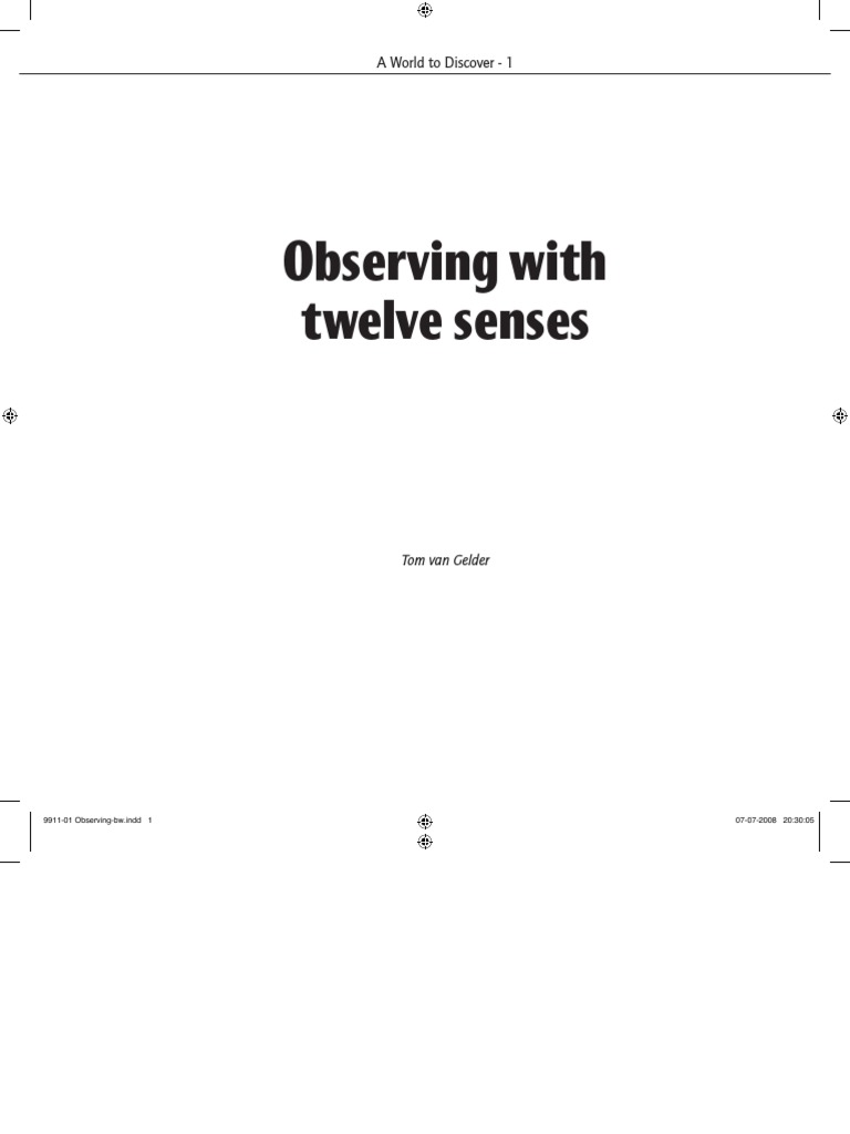 Observing and The Twelve Senses | PDF | Observation | Concept