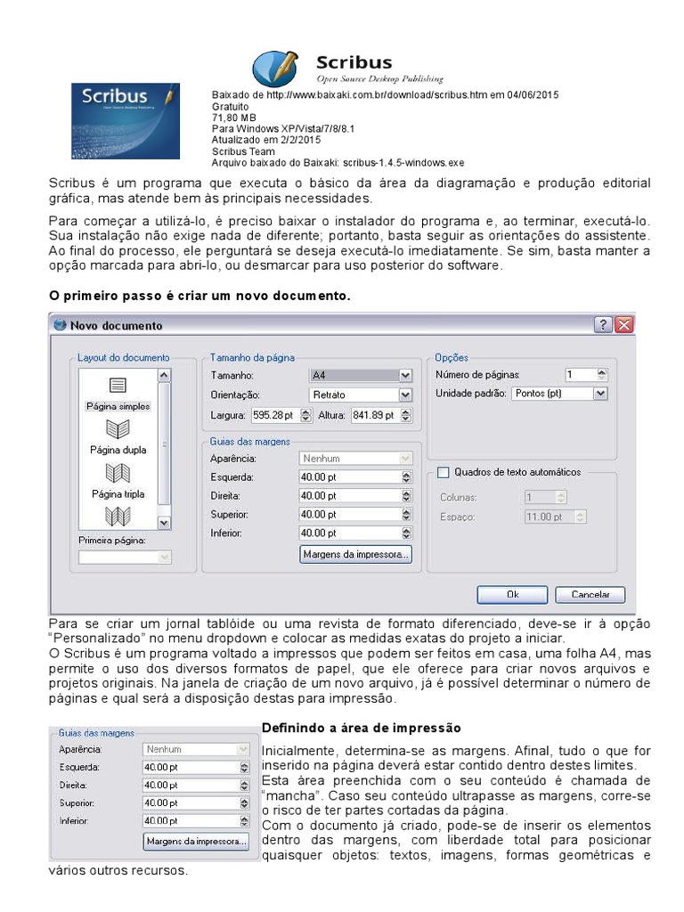Scribus - Tutorial | PDF | Impressão | Imagem