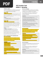 PET Speaking Test Sample Materials | PDF | Vocabulary | Cognition