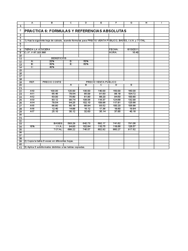 Practica 06 Formulas | PDF