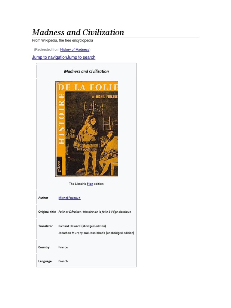 Foucault's Madness and Civilization Overview | PDF | Social Science