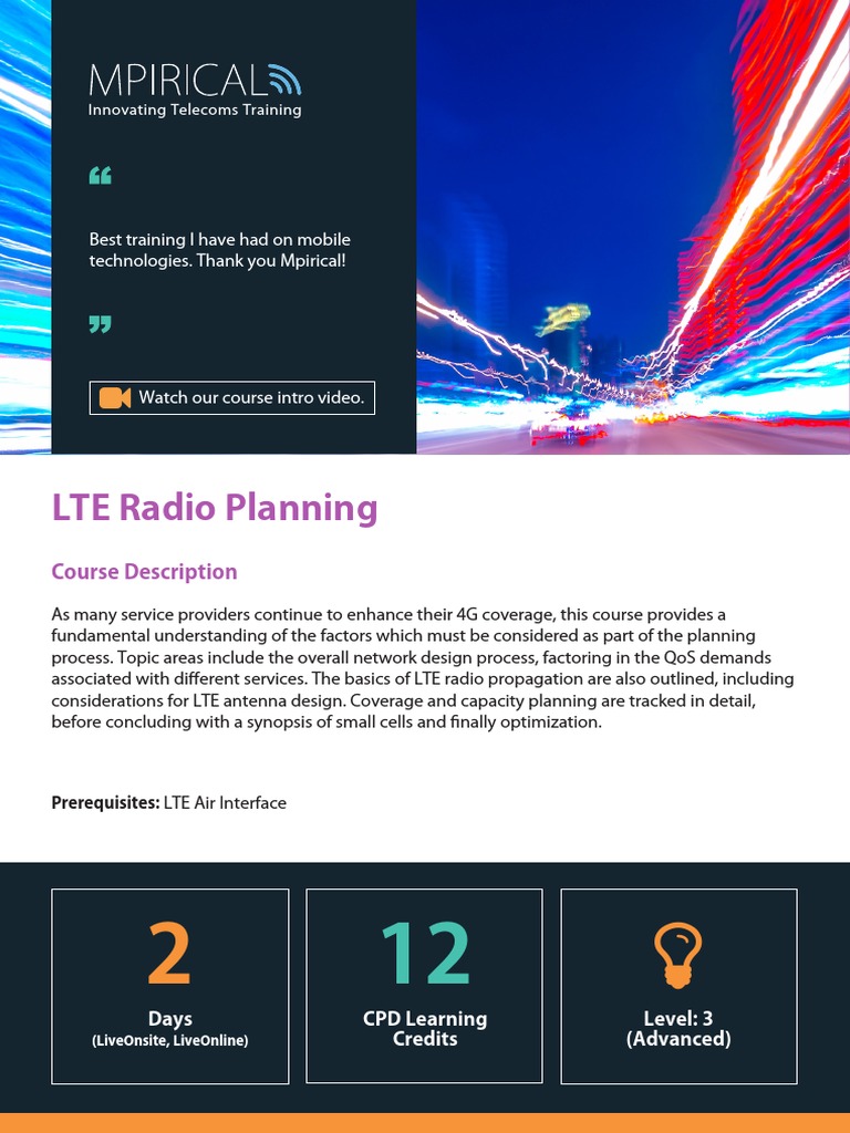 LTE Radio Planning | PDF | Lte (Telecommunication) | Mimo