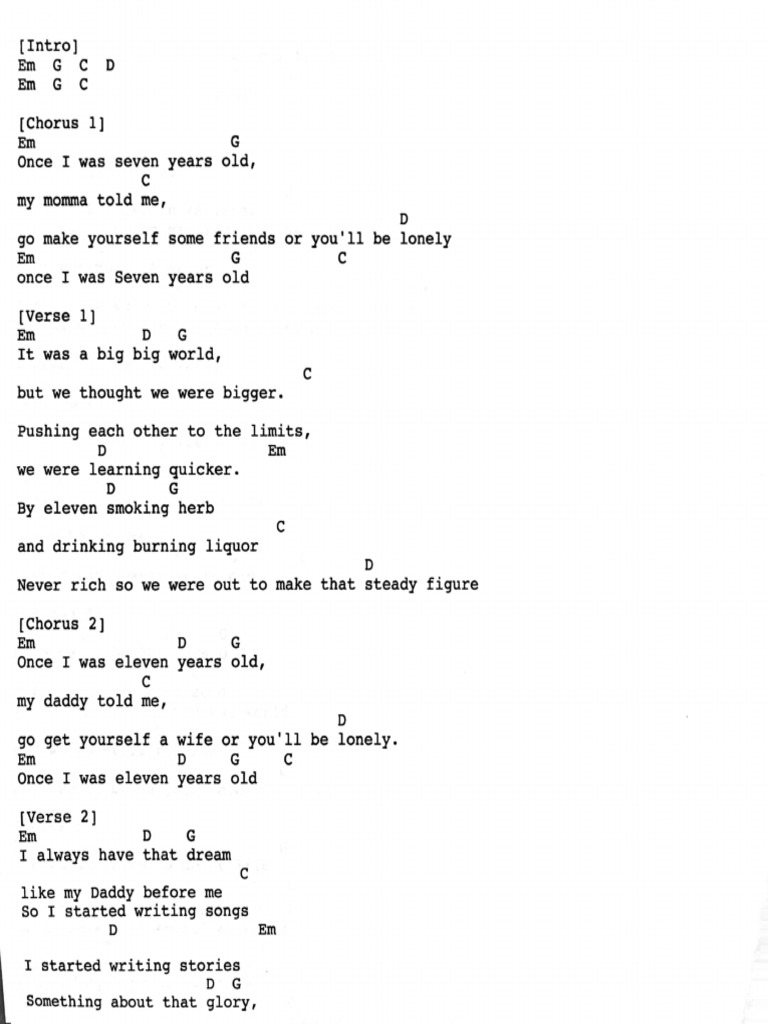 7 Years Lyrics Chords PDF | PDF