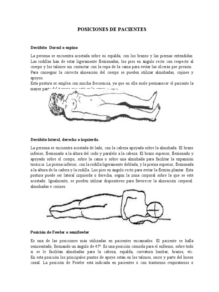 POSICIONES DE PACIENTES M.M | PDF | Rodilla | Términos anatómicos de ...