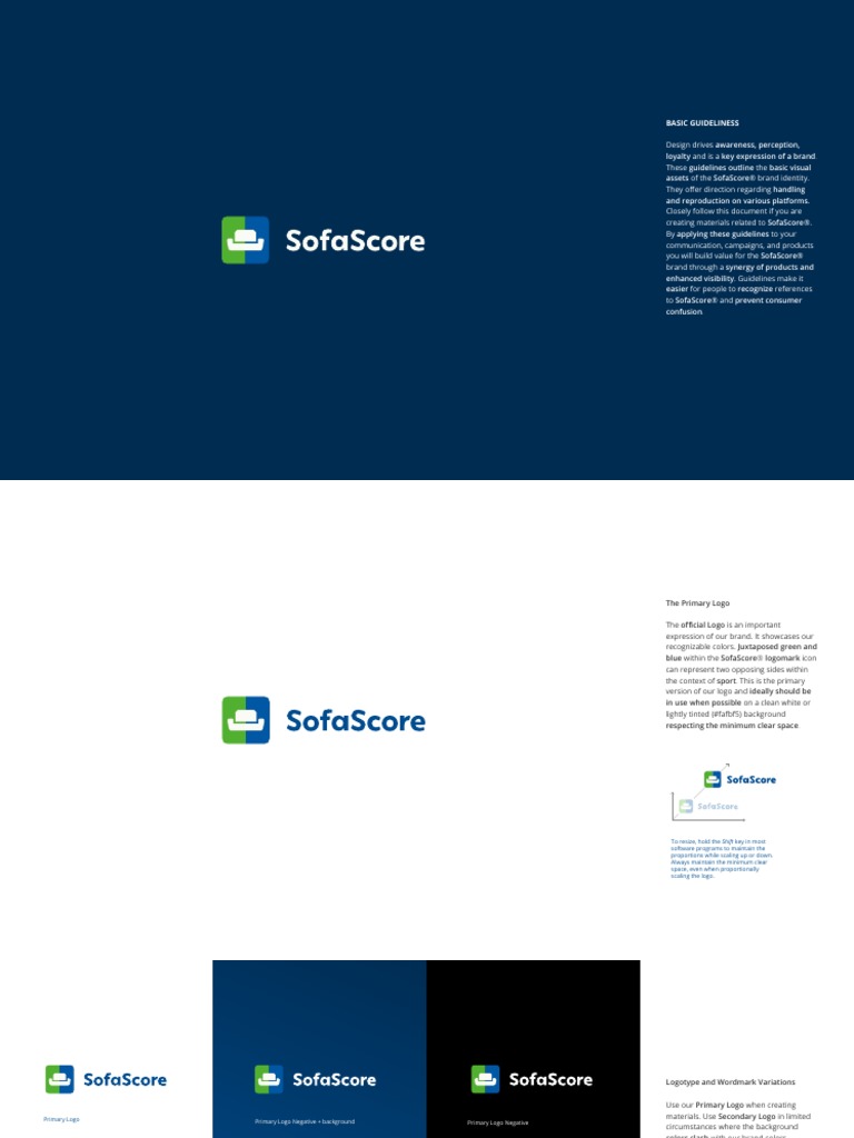 SofaScore Basic Guidelines | PDF | Logos | Typefaces