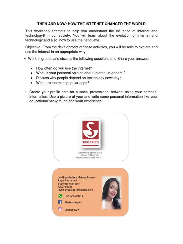 Then and Now: How The Internet Changed The World | PDF | Social Media | Popular Culture & Media ...