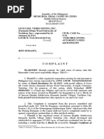 Complaint For Forcible Entry | PDF | Lawsuit | Complaint