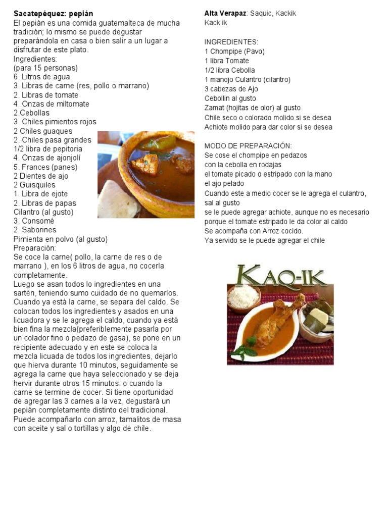 Suban-ik y otros platos típicos | PDF | Cilantro | Sopa