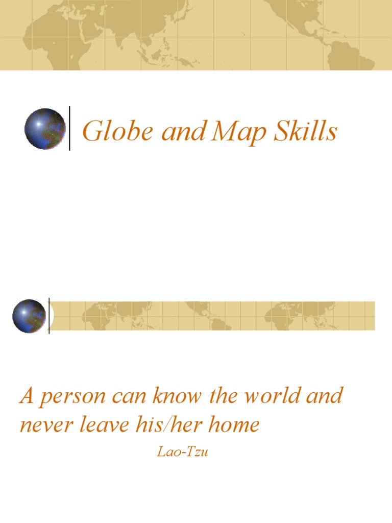 Globe and Map Skills 2 | PDF | Equator | Latitude