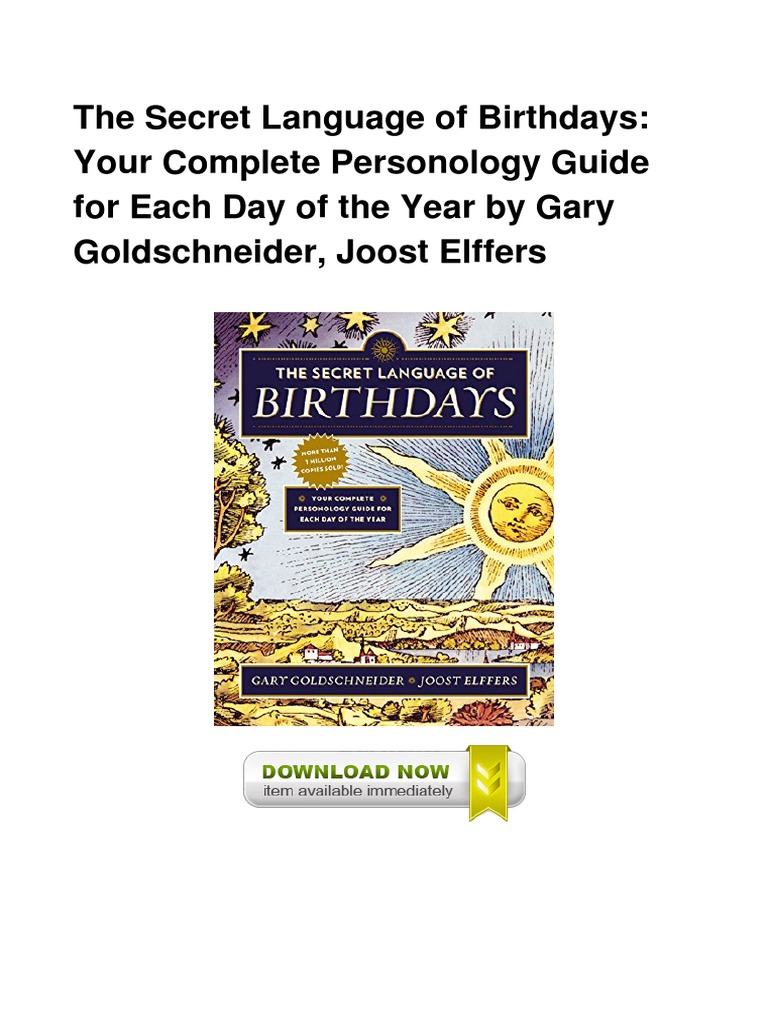 The Secret Language of Birthdays Your Co PDF | PDF