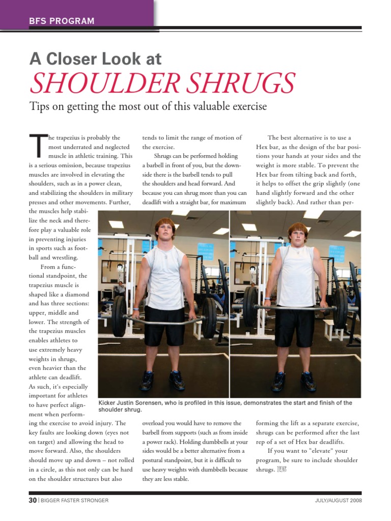 Shoulder Shrugs: A Closer Look at | PDF | Sports | Recreation