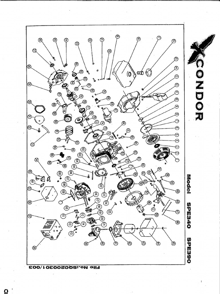 Condor SPE390 Engine Spare Parts Illustration PDF | PDF