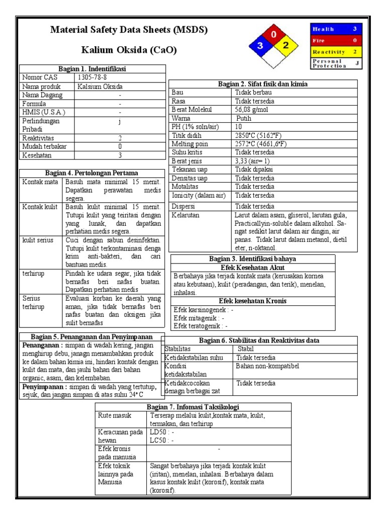 Material Safety Data Sheet | PDF