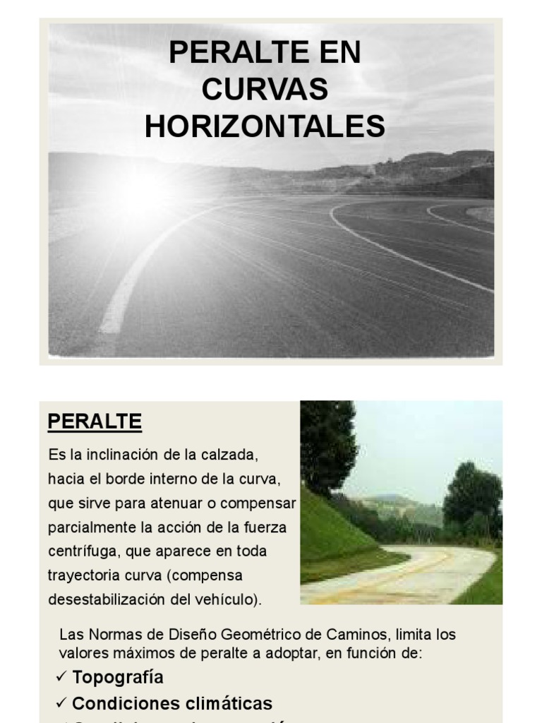 Importancia del Peralte en Curvas Viales | PDF | Curva | Transporte