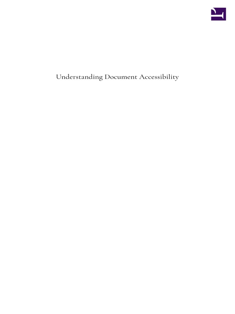 Understanding Document Accessibility 1579556195 PDF | PDF | Typefaces ...