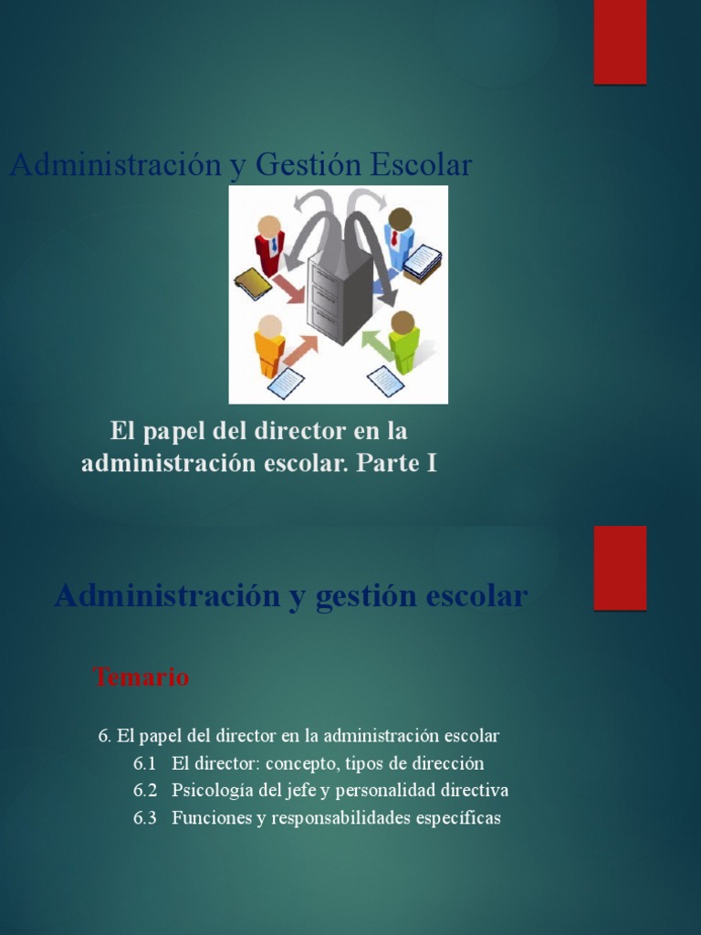 El Papel Del Director en La Administración Escolar | PDF | Liderazgo ...