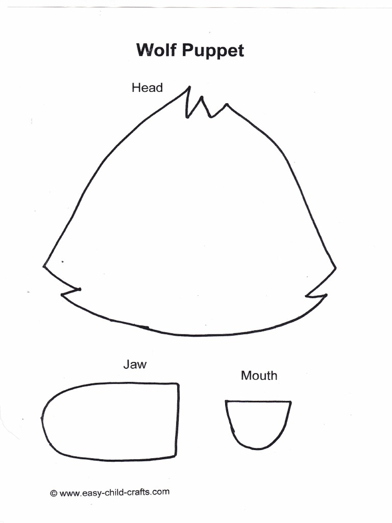 Wolf Paperbag Puppet Template | PDF