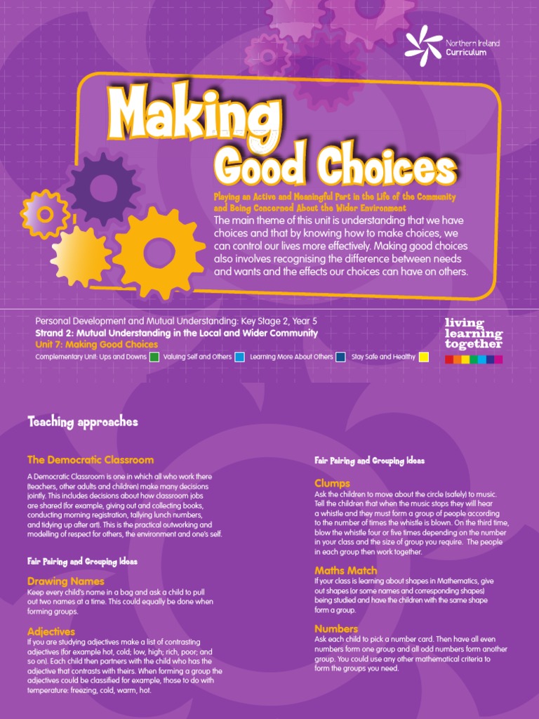 Making Good Choices | PDF | Behavior | Community
